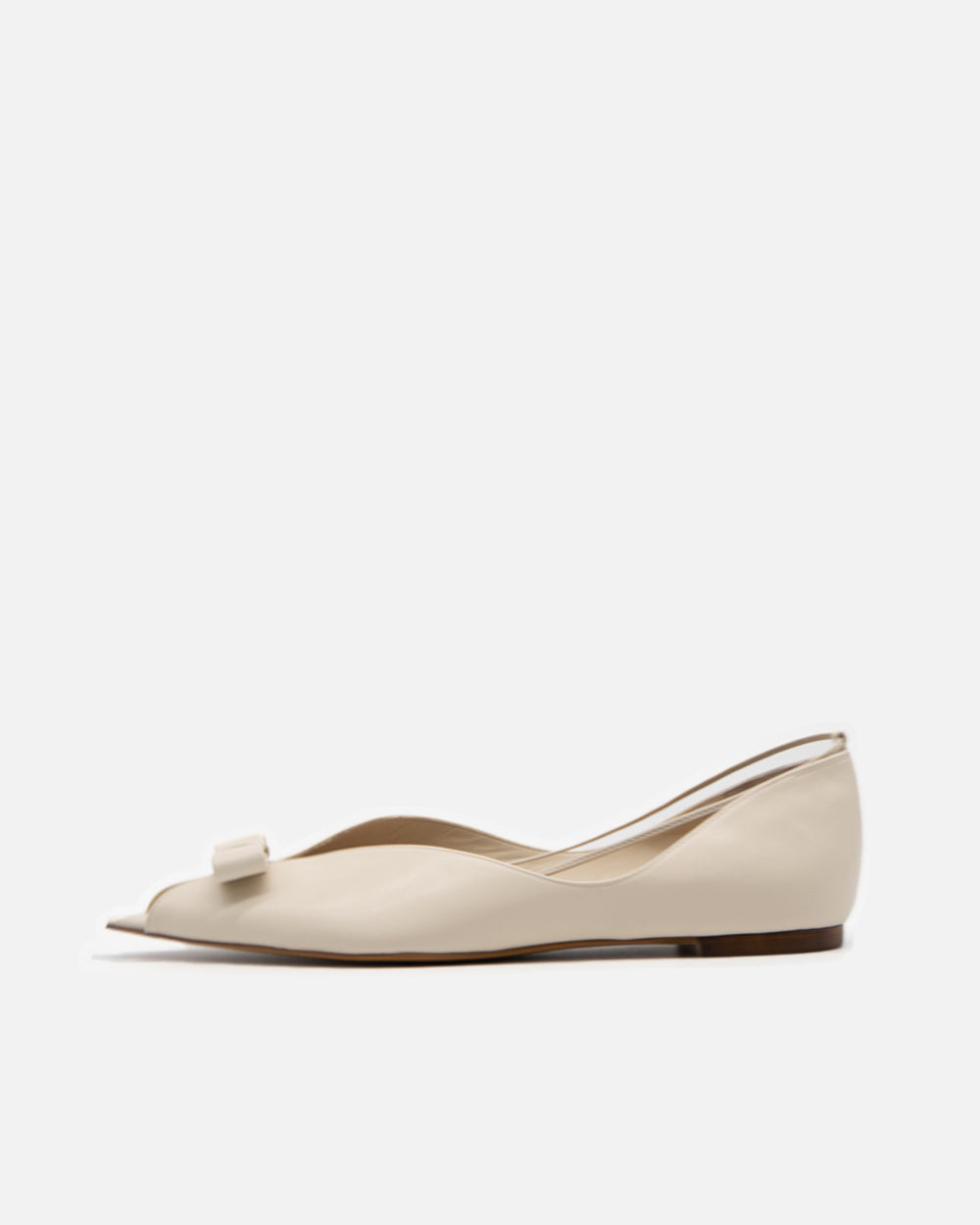 Nadia cream オープントゥリボンパンプス クリーム - HENRI EN VARGO (ヘンリ エン ヴァーゴ) 公式通販